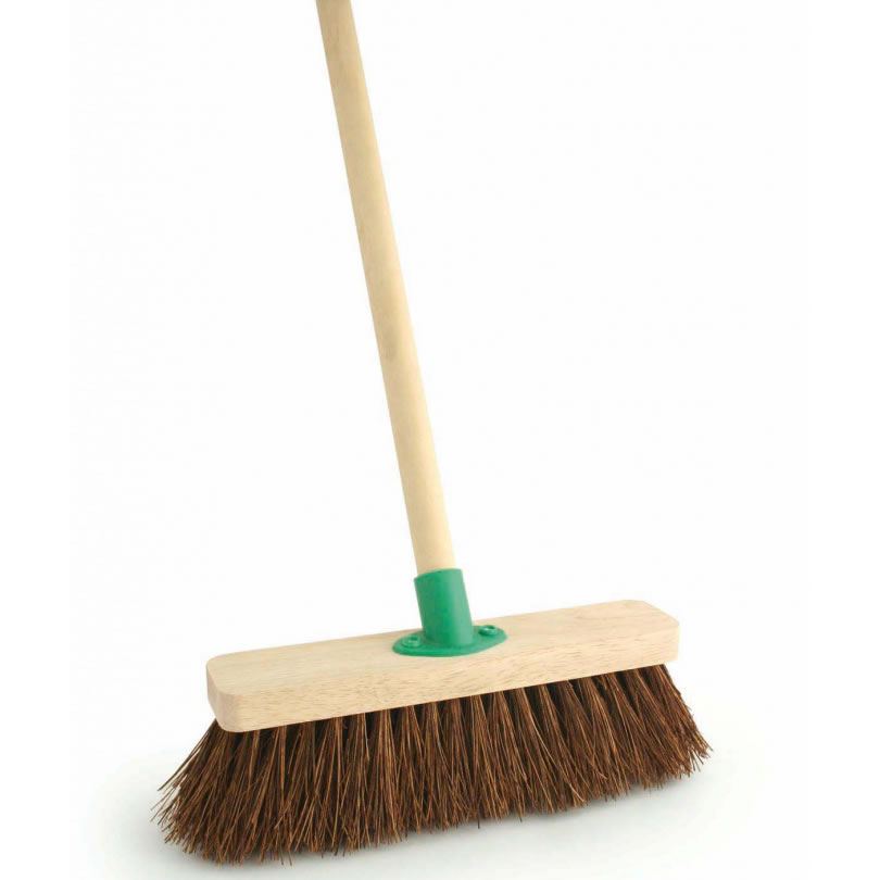 Charles Bentley 12'' Coco Broom with Handle
